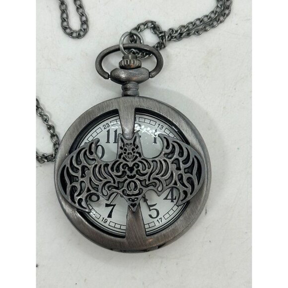Accessories | Batman Pocket Watch Dark Knight Comic Silver Look Vintage ...